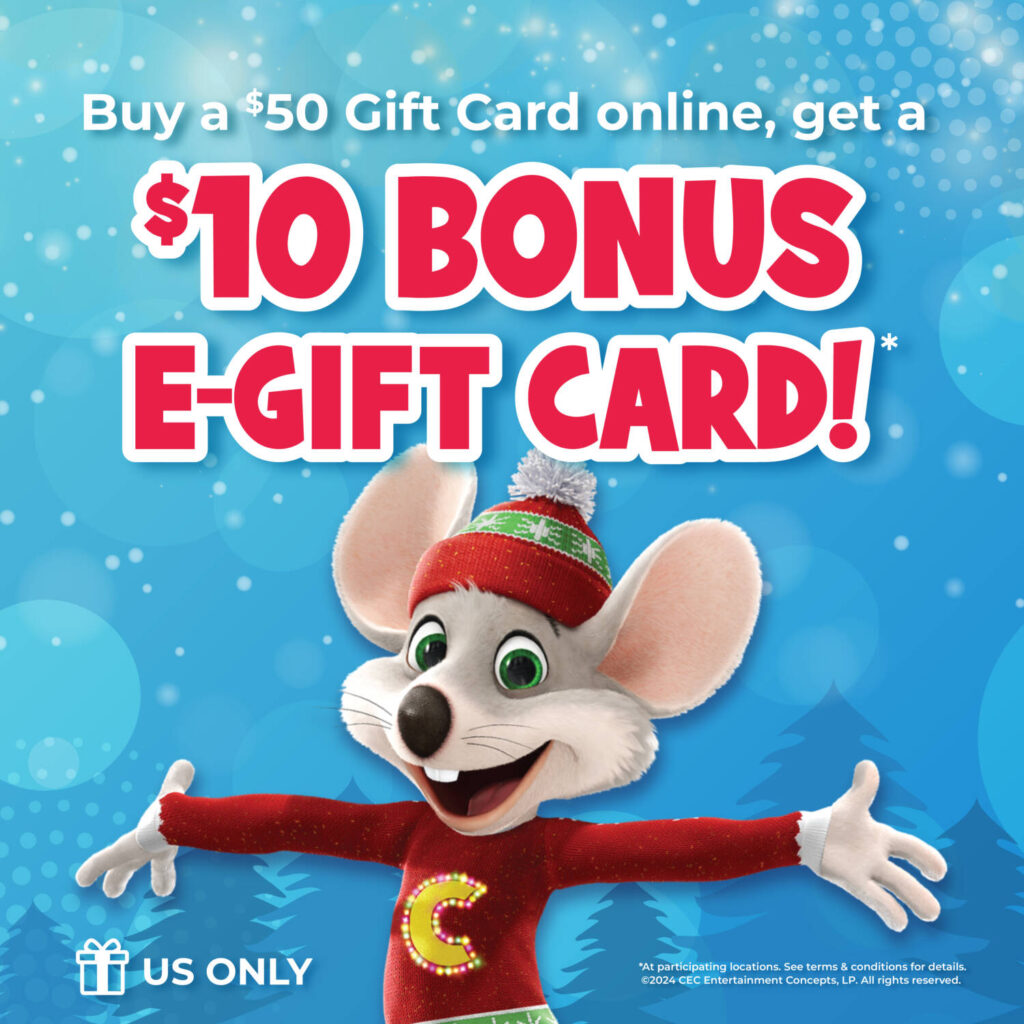 Gift Cards | Gift Certificates | Chuck E. Cheese
